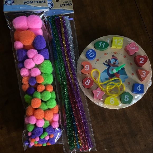 Toys | New Kids Play Clock And Diy Craft Supplies | Poshmark